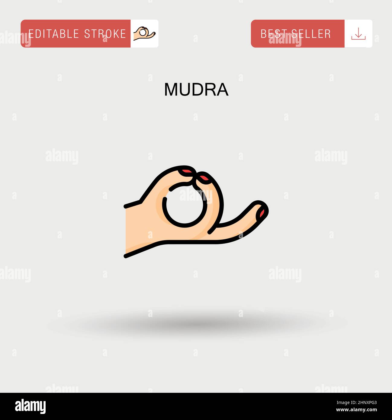 Mudra Simple vector icon Stock Vector Image & Art - Alamy