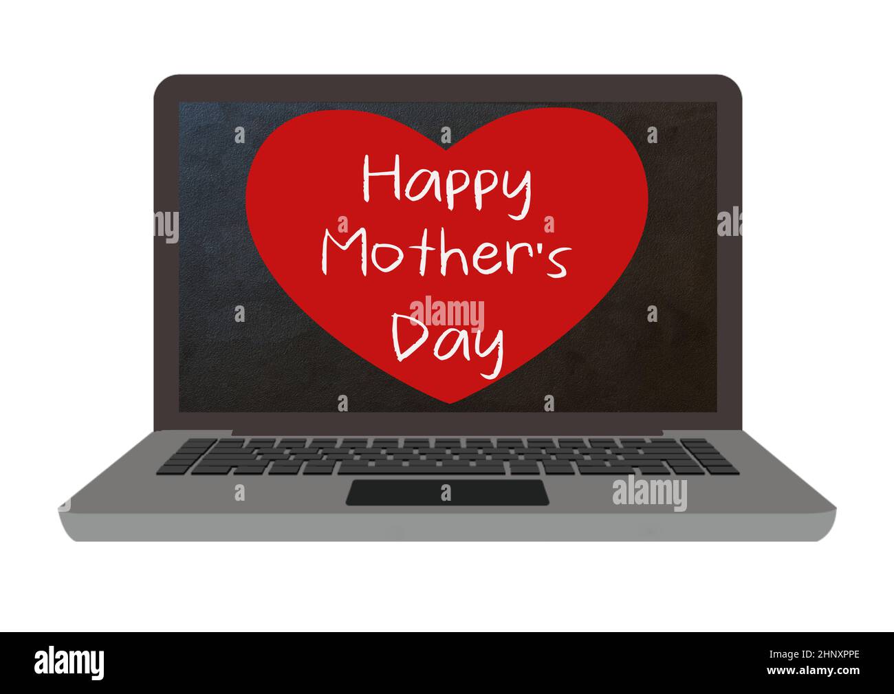 Happy mother's day. Motivational Quote on Laptop computer Stock Photo ...