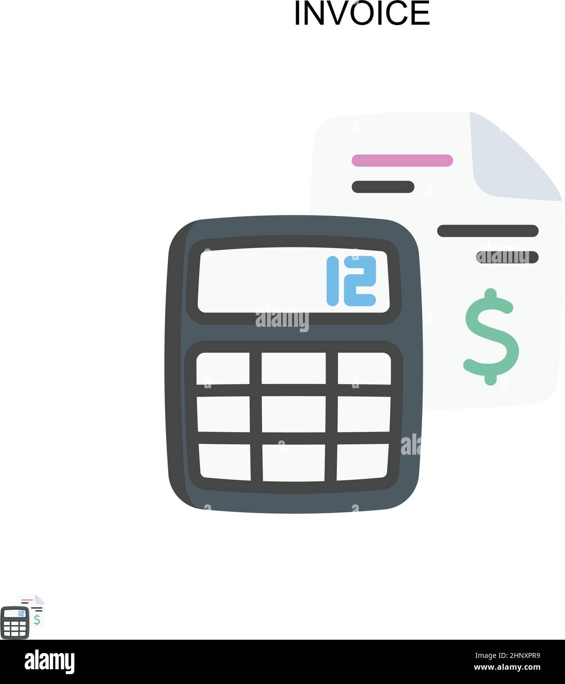 Invoice Simple vector icon. Illustration symbol design template for web ...