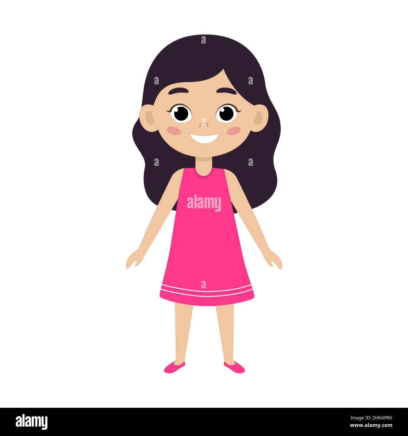 Animated Little Girl Smiling