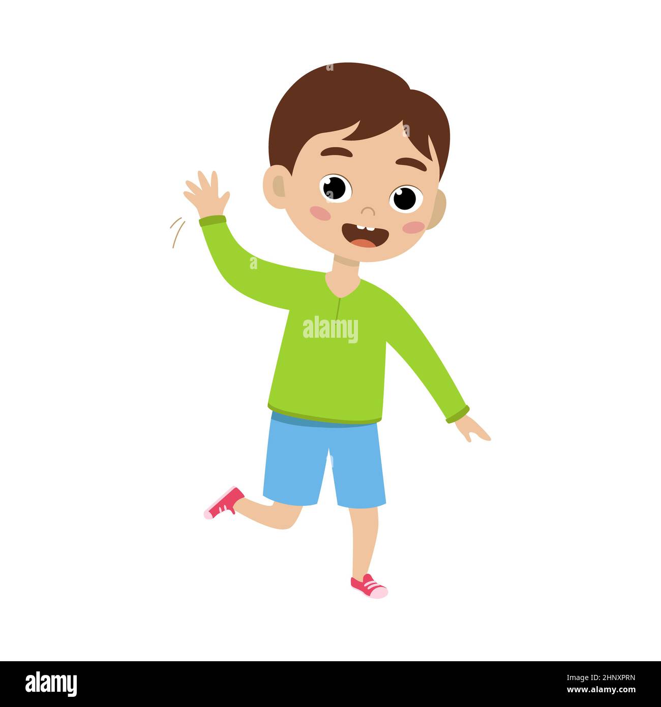 Cute boy kid. Funny child isolated on white background. Baby gesturing ...