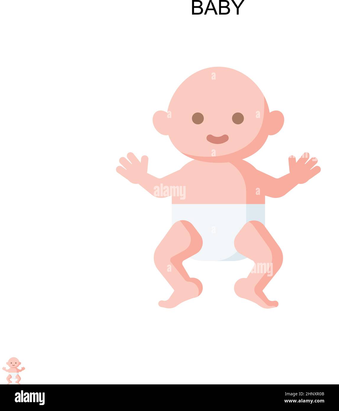 Baby Simple vector icon. Illustration symbol design template for web ...