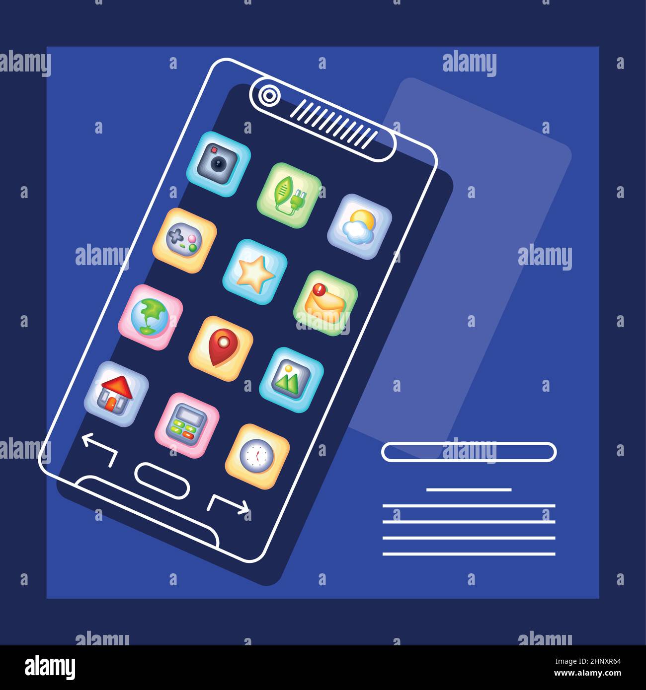 smartphone app icons Stock Vector Image & Art - Alamy