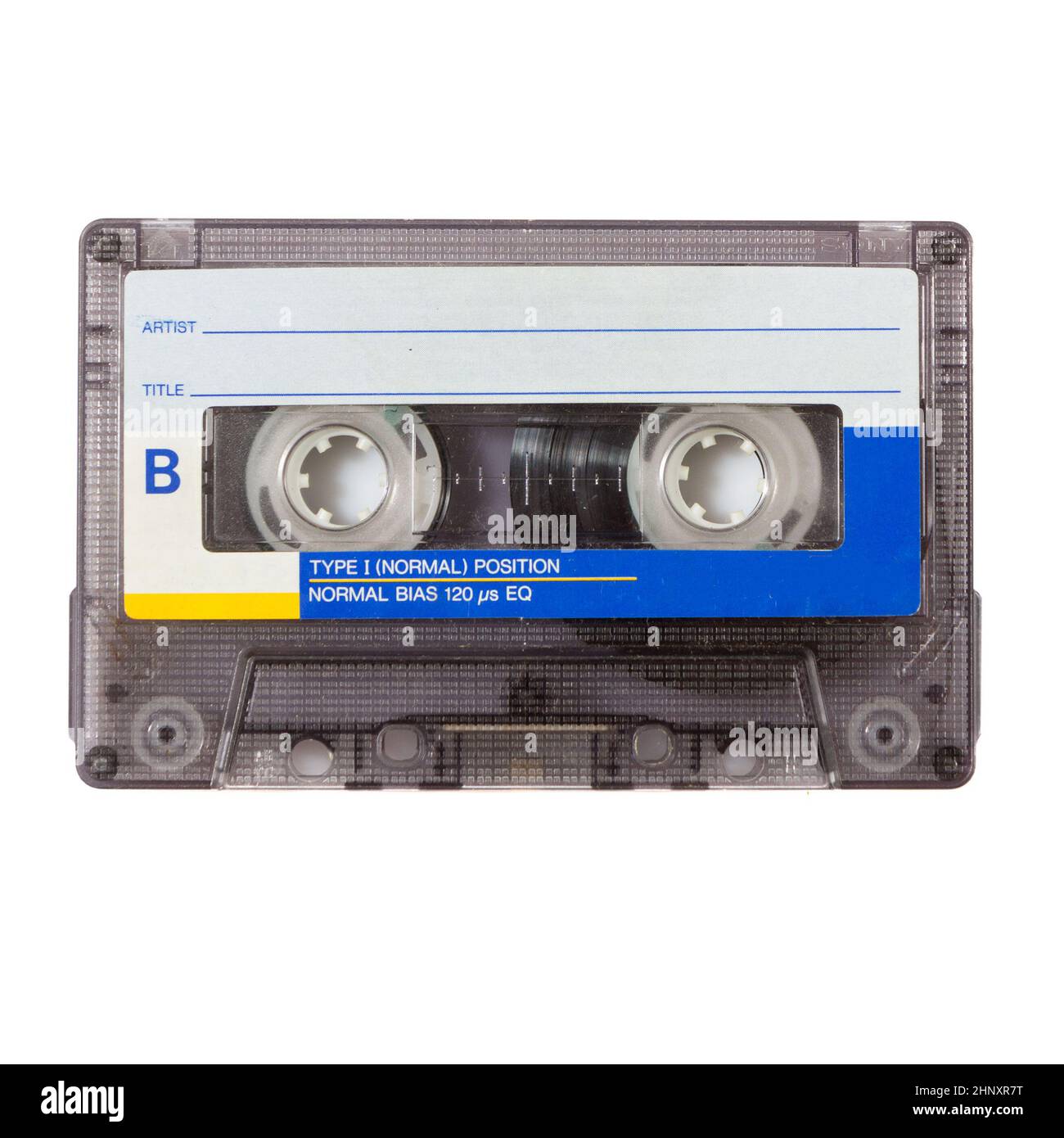 retro audio compact cassette on a white background Stock Photo - Alamy