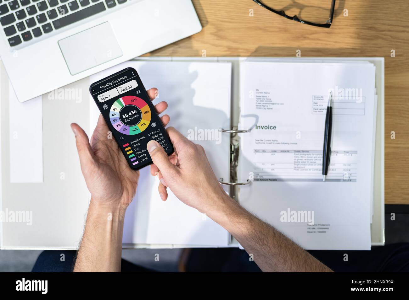 Money Tracker App. Budget And Expense Planning Stock Photo - Alamy