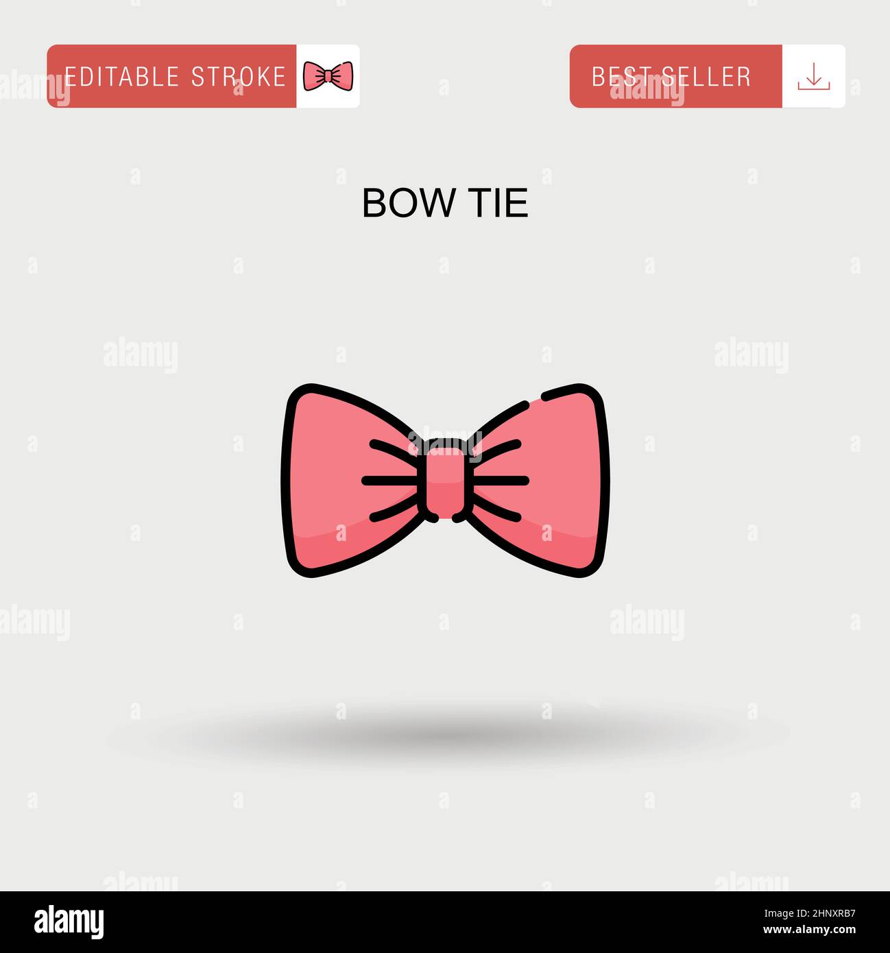 Elegant red bowtie Stock Vector Images - Alamy