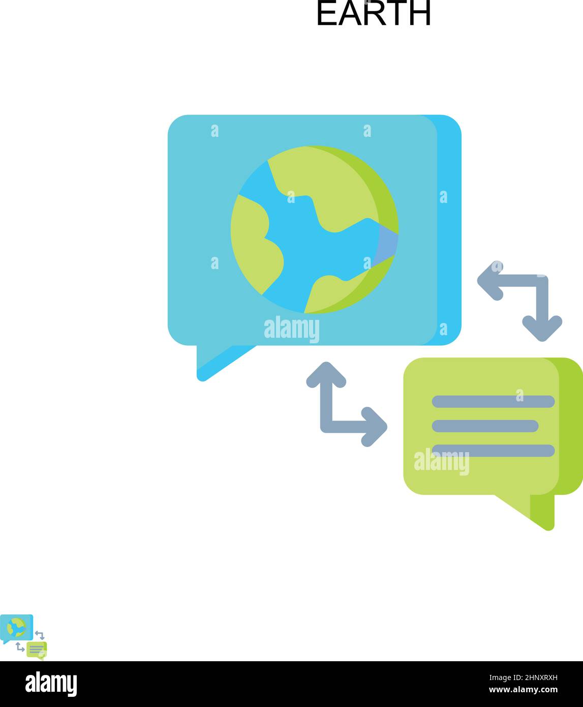 Earth Simple vector icon. Illustration symbol design template for web ...