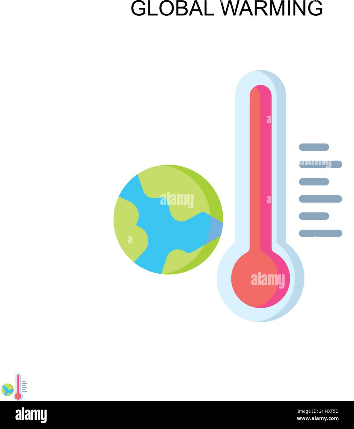 Global warming Simple vector icon. Illustration symbol design template ...
