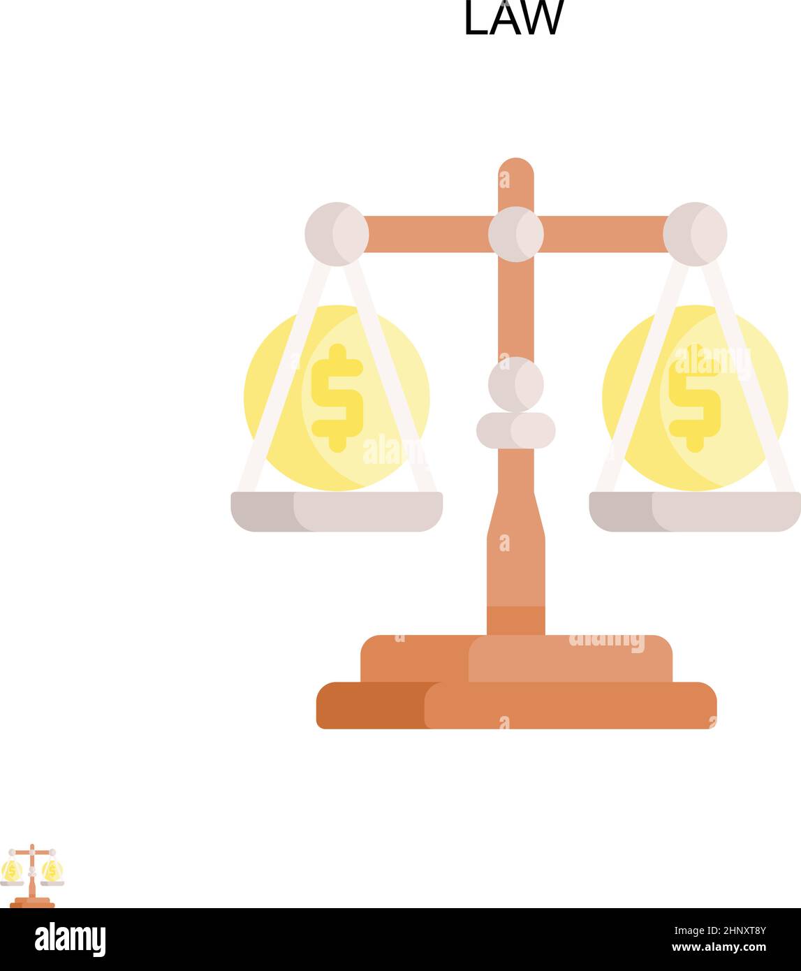 Law Simple vector icon. Illustration symbol design template for web ...