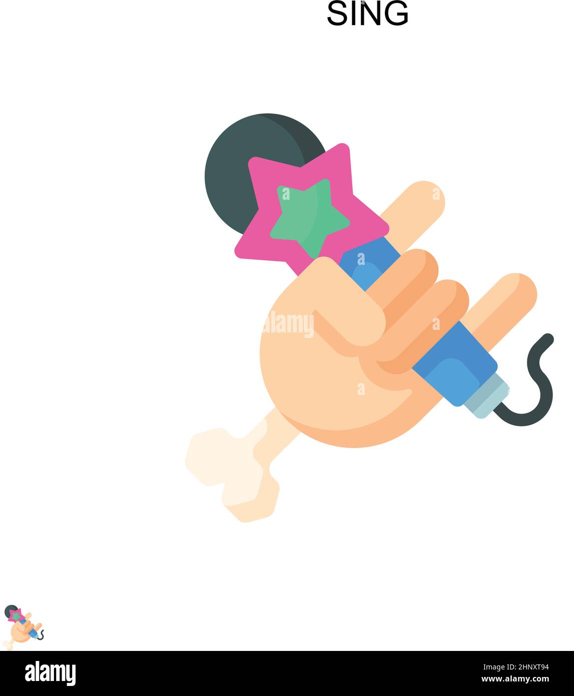 Sing Simple vector icon. Illustration symbol design template for web ...