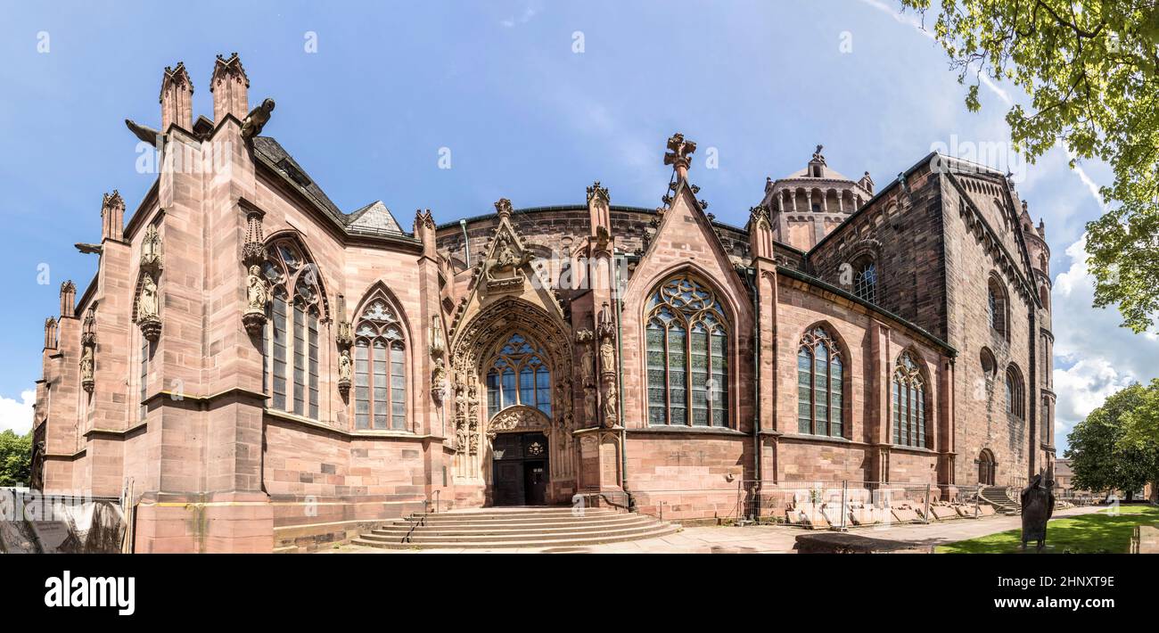 facade of famous old dome in Worms, Germany Stock Photo - Alamy