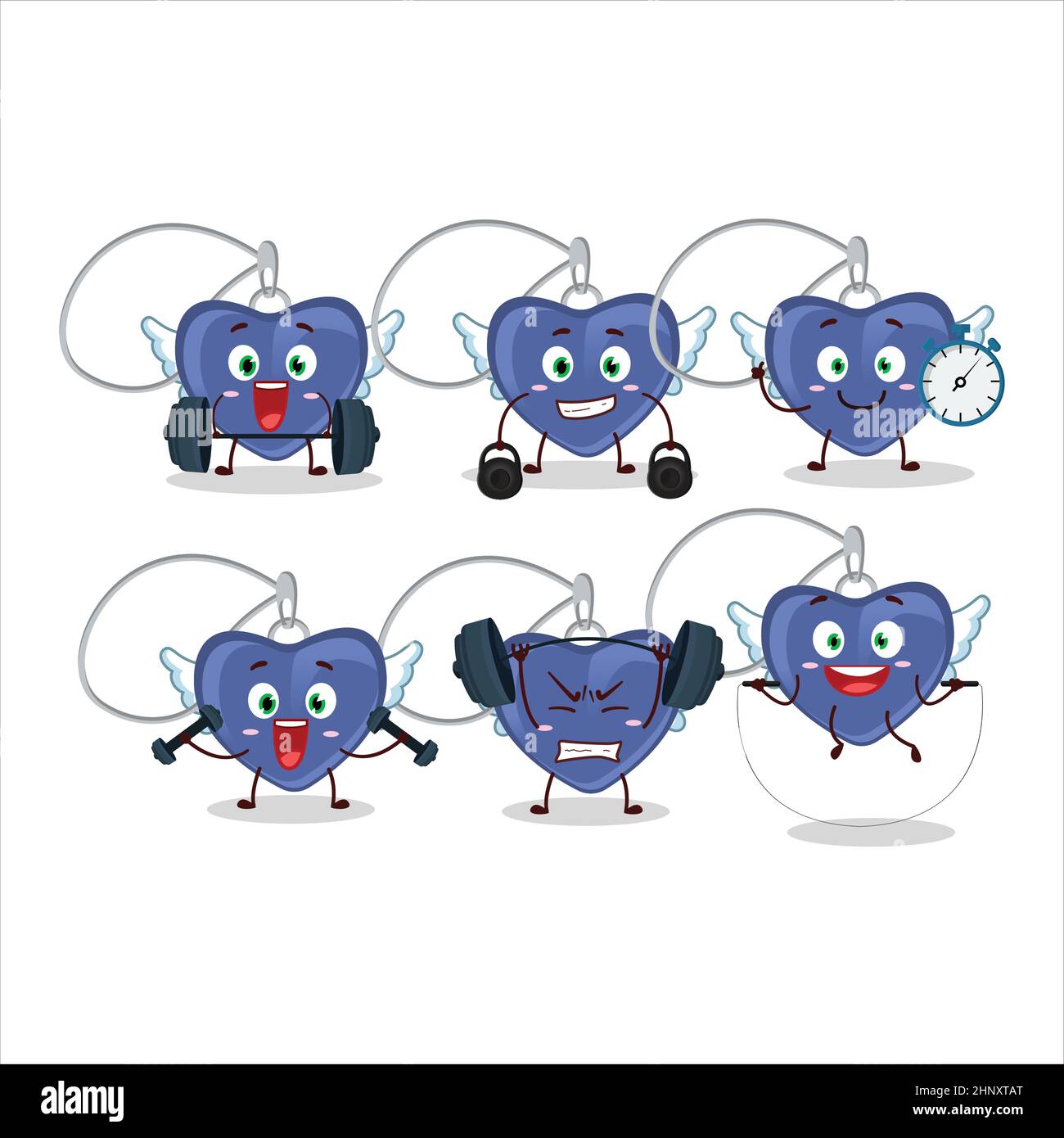 A healthy angel heart necklace cartoon style trying some tools on ...