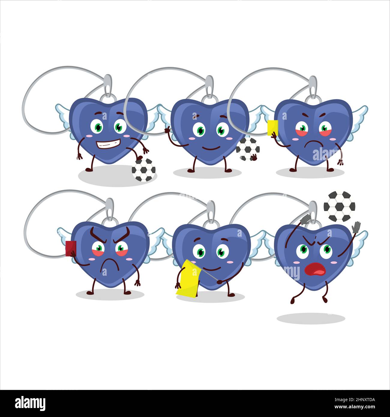 Angel heart necklace cartoon character working as a Football referee ...