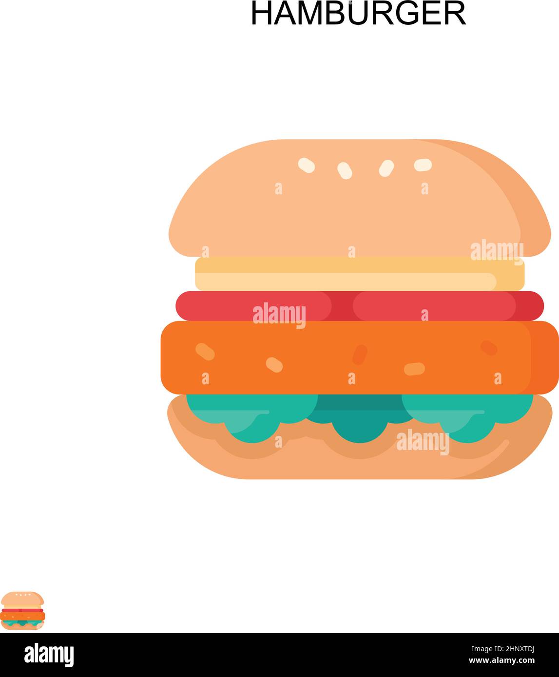 Hamburger Simple vector icon. Illustration symbol design template for ...