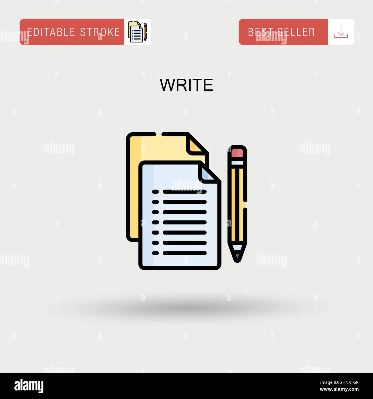 Write Simple vector icon Stock Vector Image & Art - Alamy