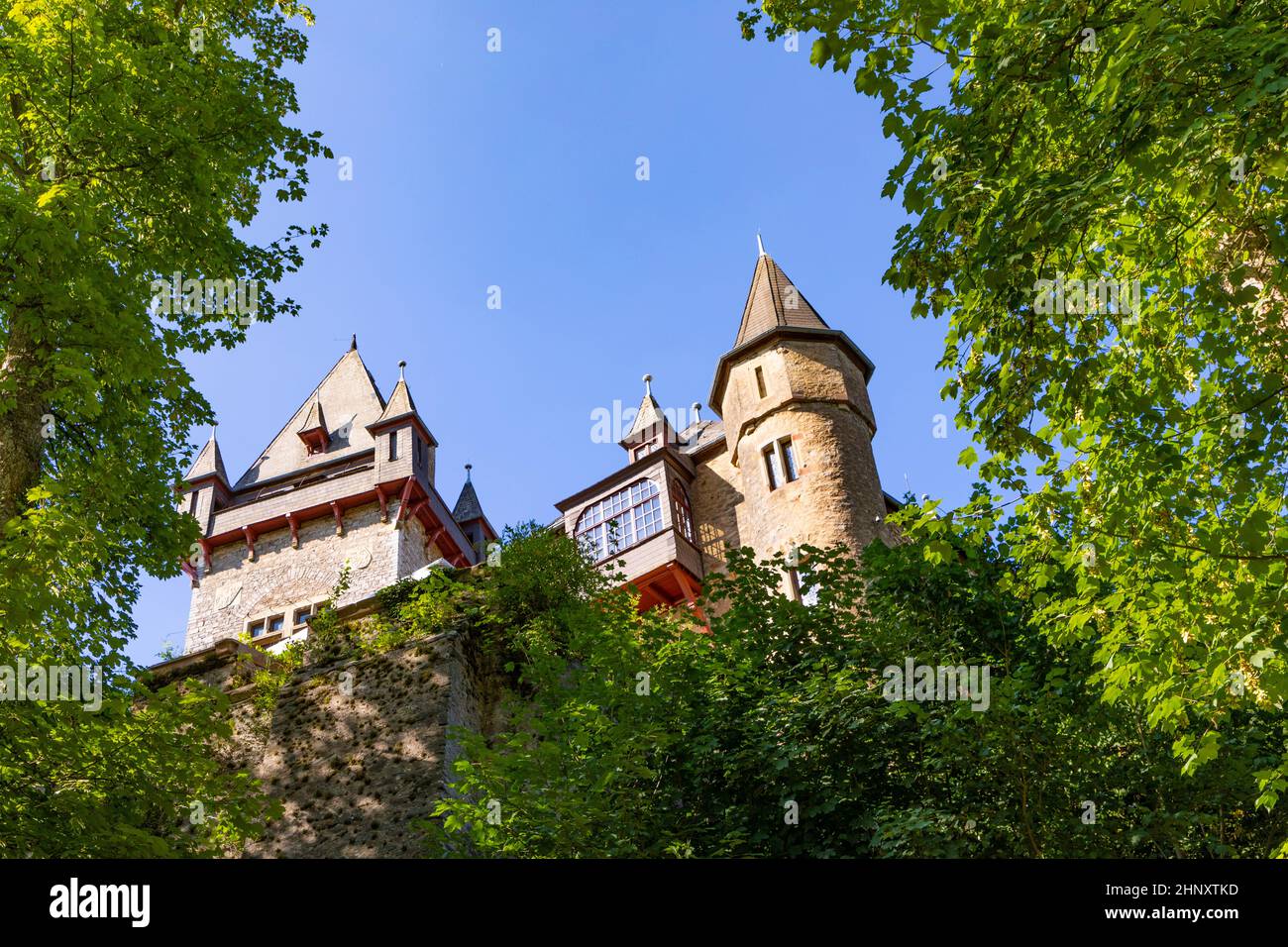 Medieval castle Braunfels on top of the hill in Hesse, Germany Stock ...