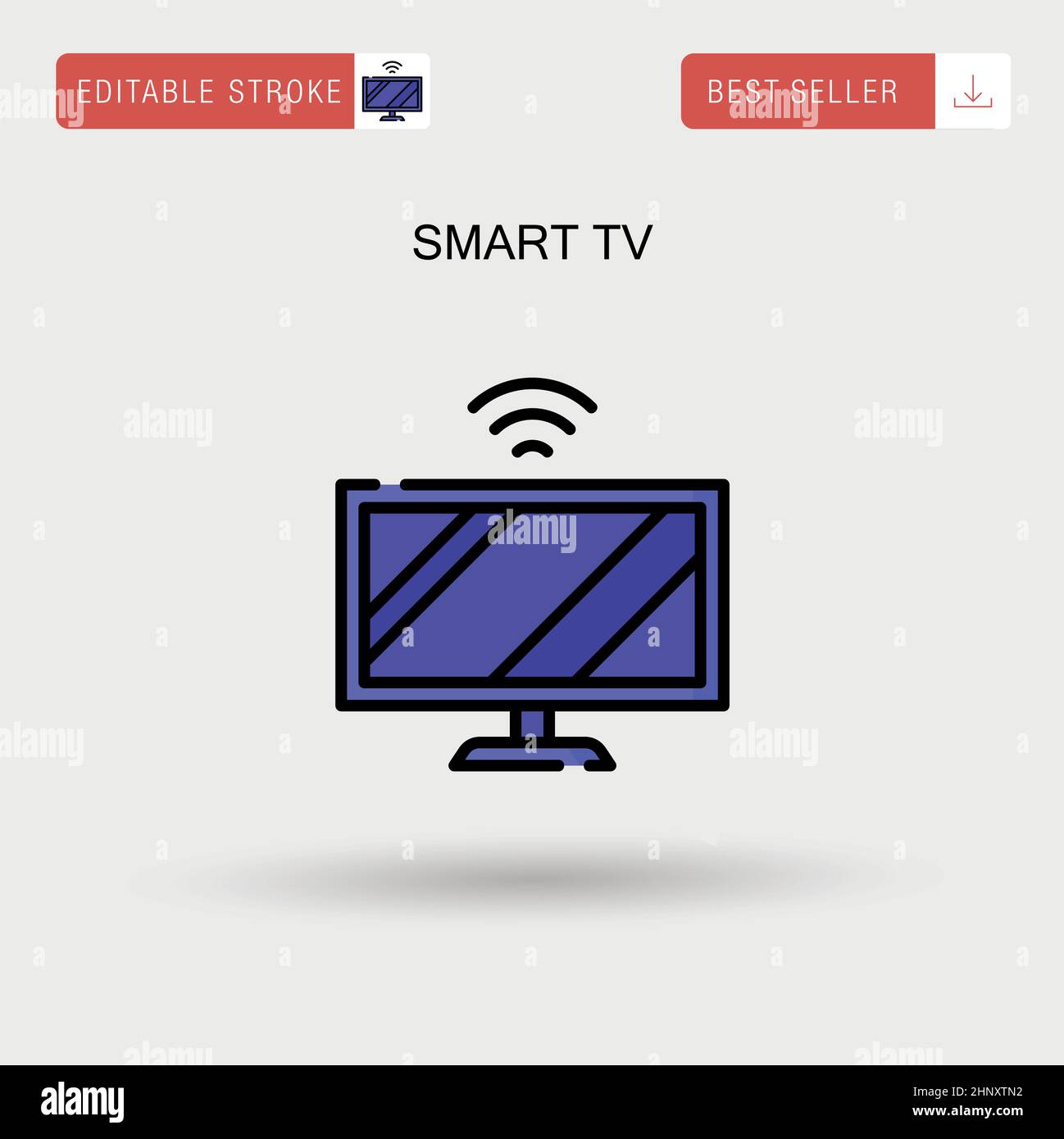 Smart tv Simple vector icon Stock Vector Image & Art - Alamy