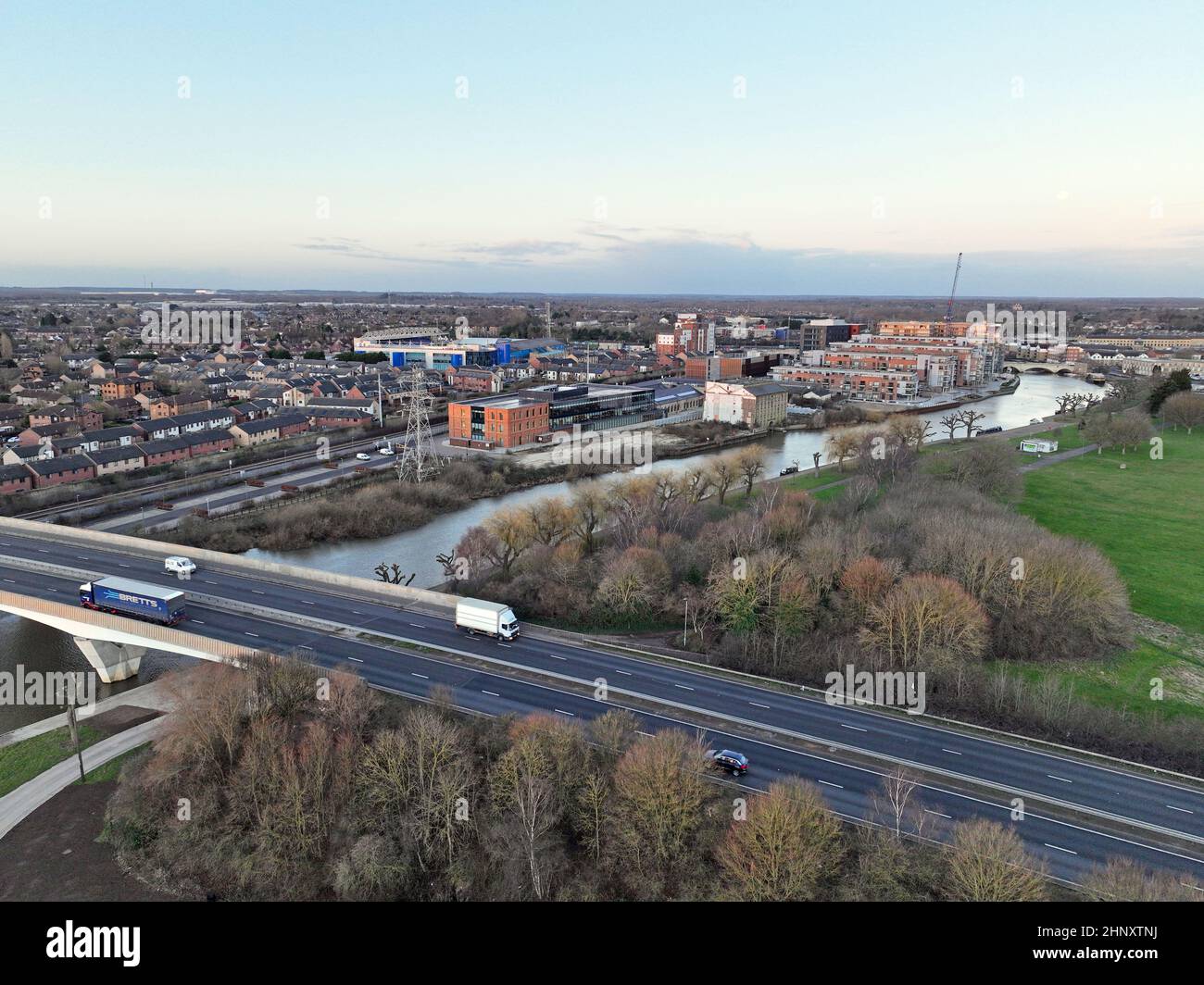 Peterborough, UK. 17th Feb, 2022. The A1139 Frank Perkins Parkway in ...
