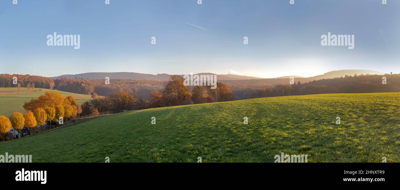 rural landscape in the Taunus region in beautiful morning light Stock ...