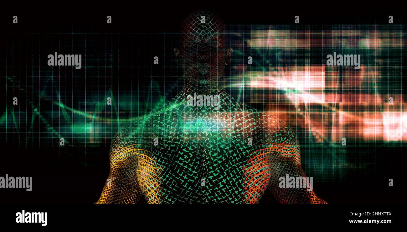 Digital Data on a Abstract Technology Background Stock Photo - Alamy