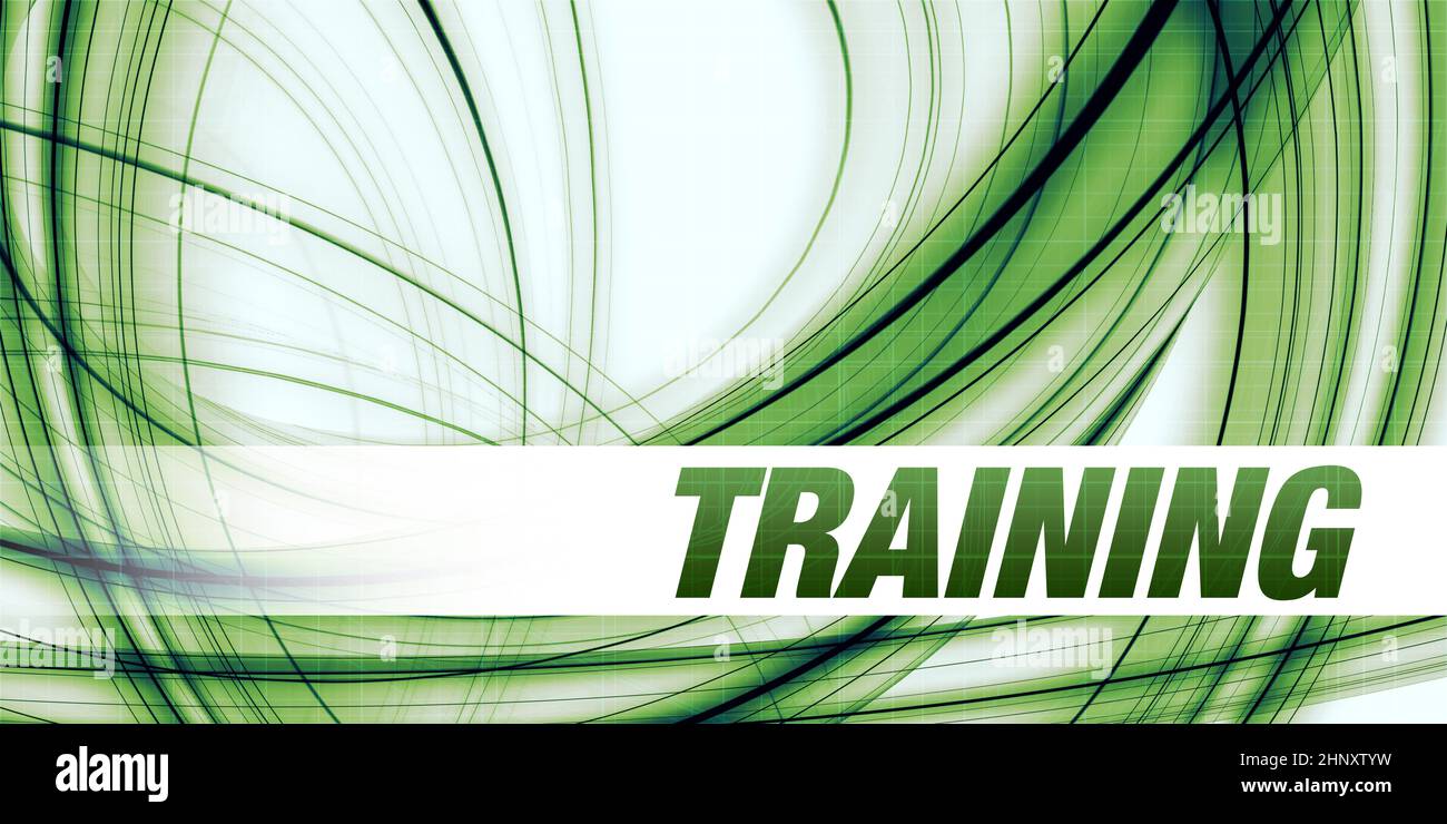 Training Concept on Green Abstract Background Stock Photo - Alamy