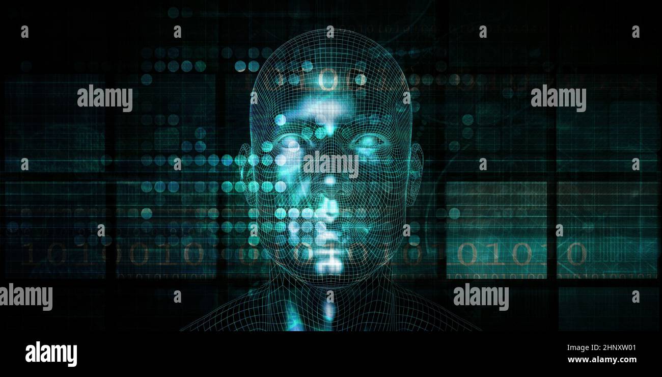 Self Learning Technology With Artificial Intelligence Brain Stem Stock ...