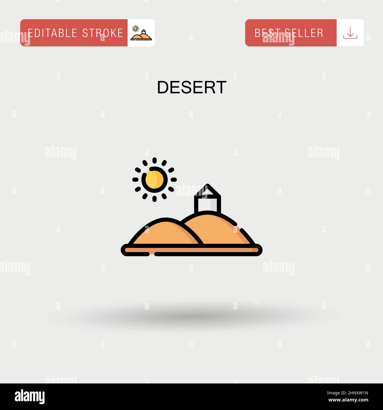 Landscape desert land blue Stock Vector Images - Alamy