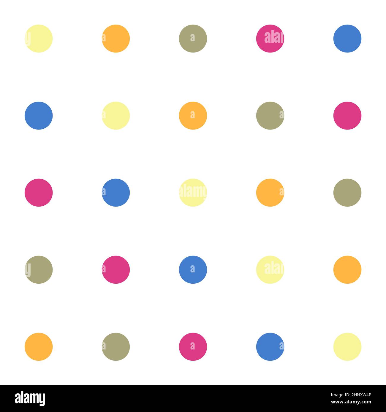 Polka Dot Pattern. Yellow, Orange, Beige, Pink and Blue Color Dot on ...