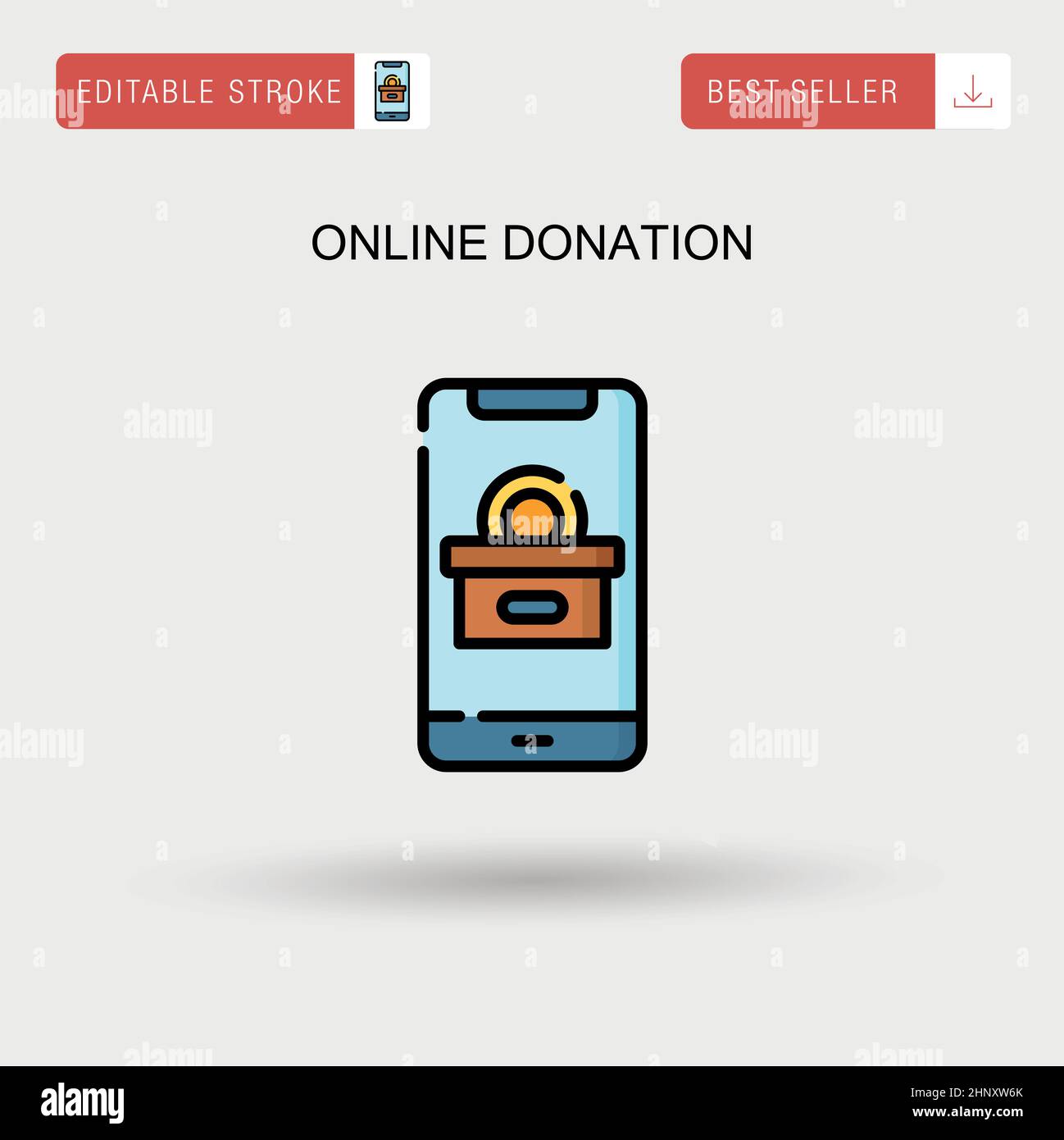 Online donation Simple vector icon Stock Vector Image & Art - Alamy