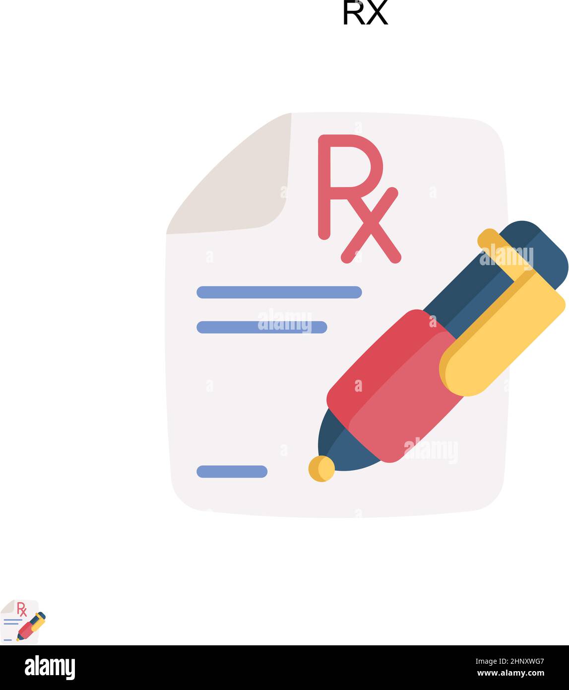 Rx Simple vector icon. Illustration symbol design template for web ...