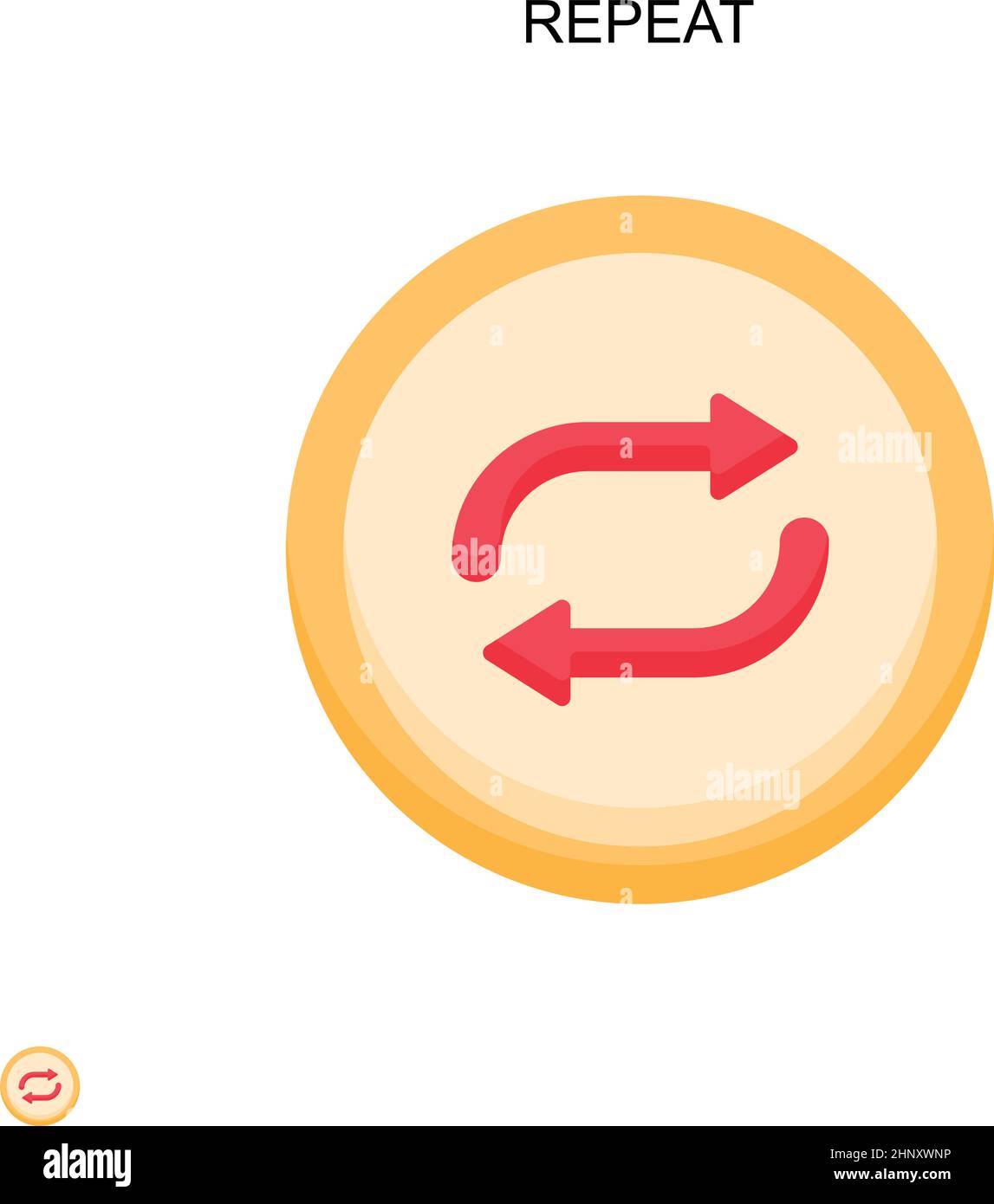 Repeat Simple vector icon. Illustration symbol design template for web mobile UI element Stock ...