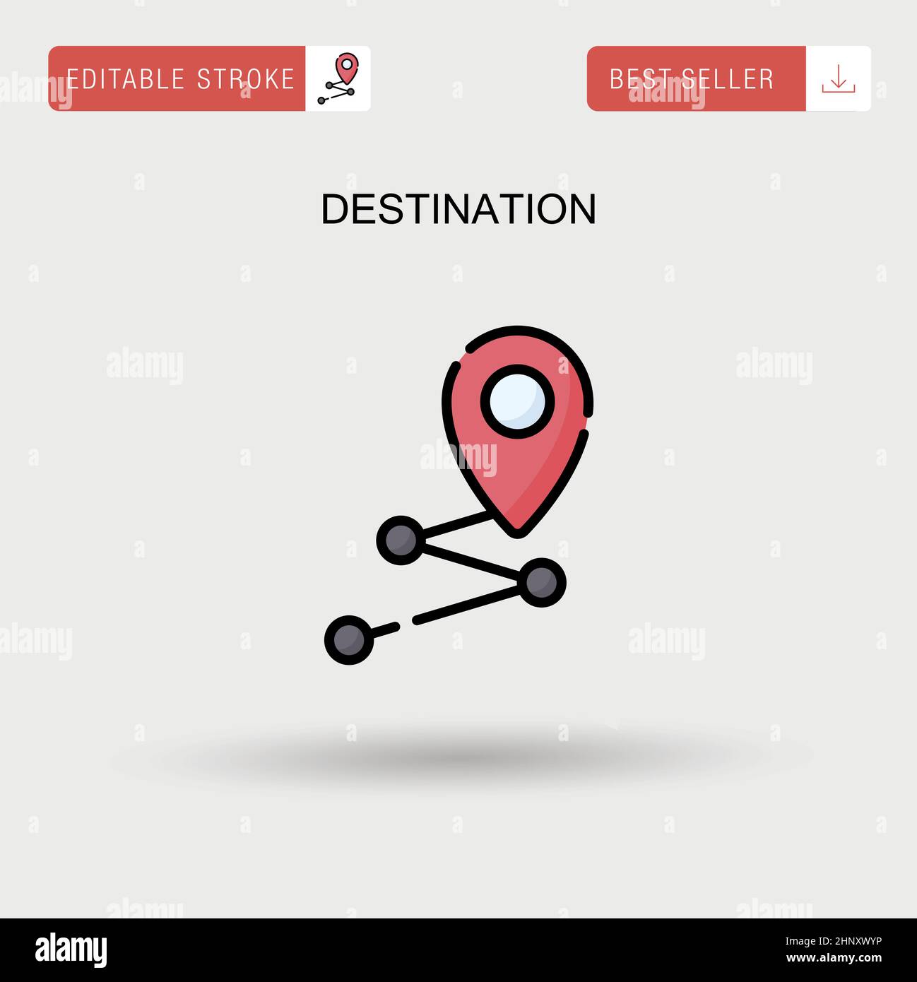 Destination Simple vector icon Stock Vector Image & Art - Alamy