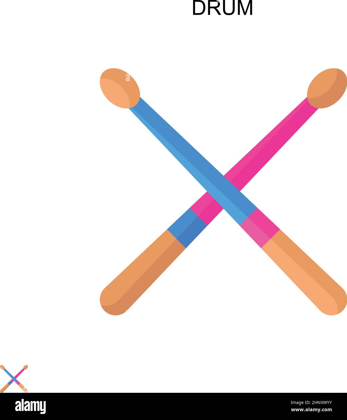 Drum Simple vector icon. Illustration symbol design template for web ...