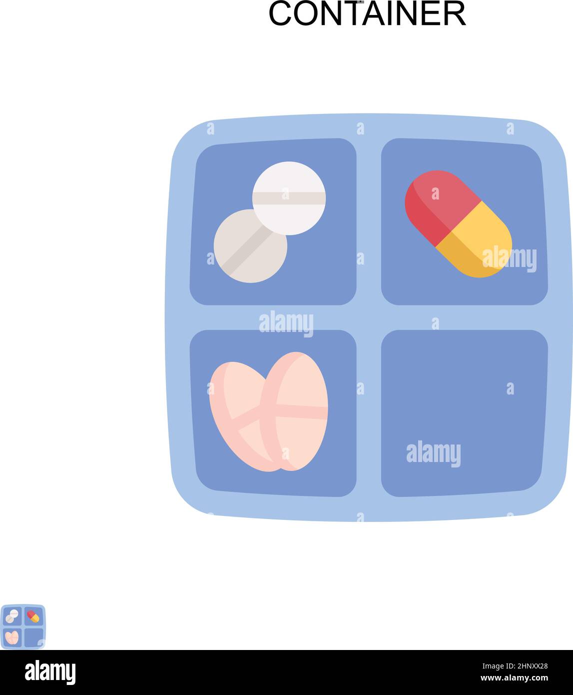 Container Simple vector icon. Illustration symbol design template for web mobile UI element ...