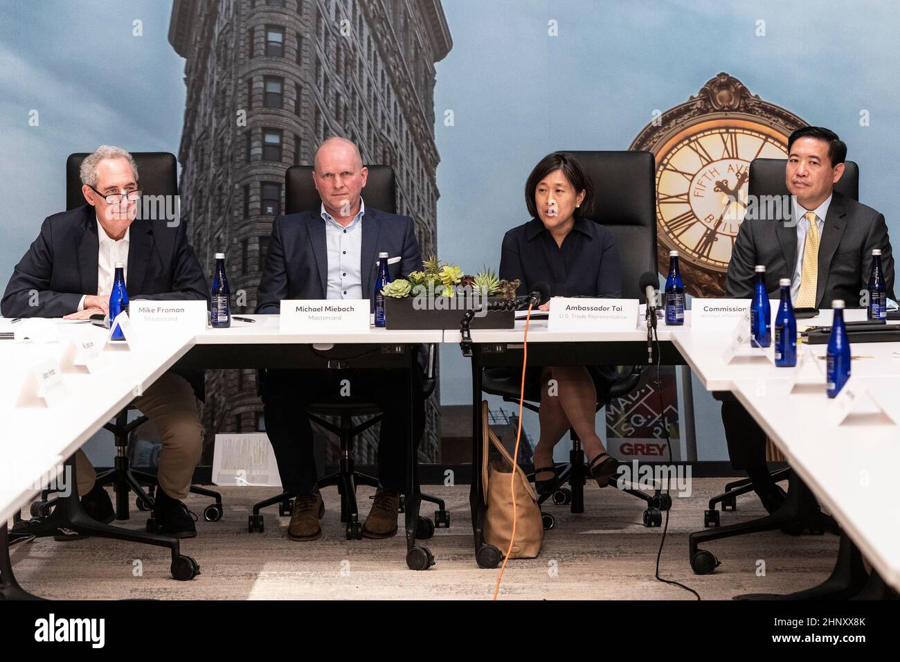 New York, USA. 17th Feb, 2022. Mastercard hosts U.S. Trade ...