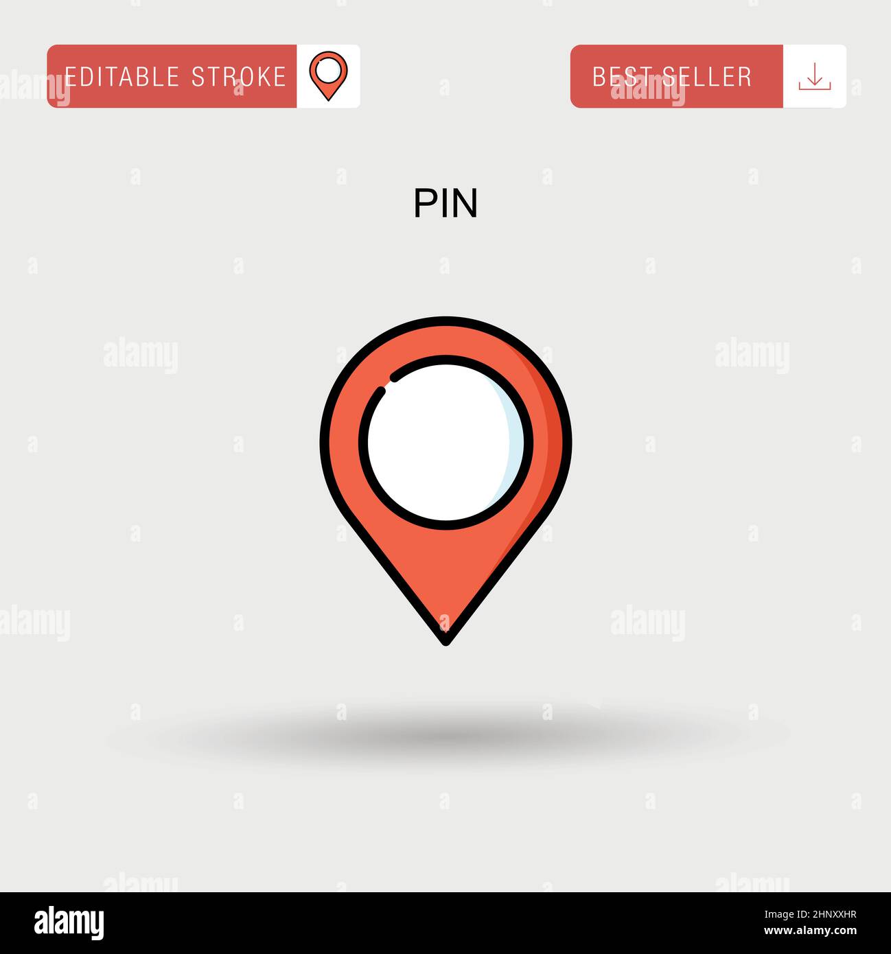 Pin Simple vector icon Stock Vector Image & Art - Alamy