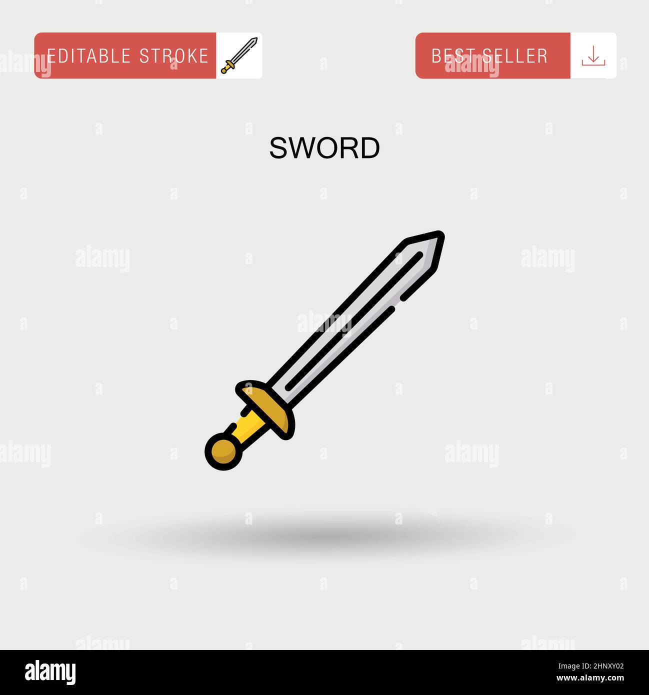 Sword Simple vector icon Stock Vector Image & Art - Alamy