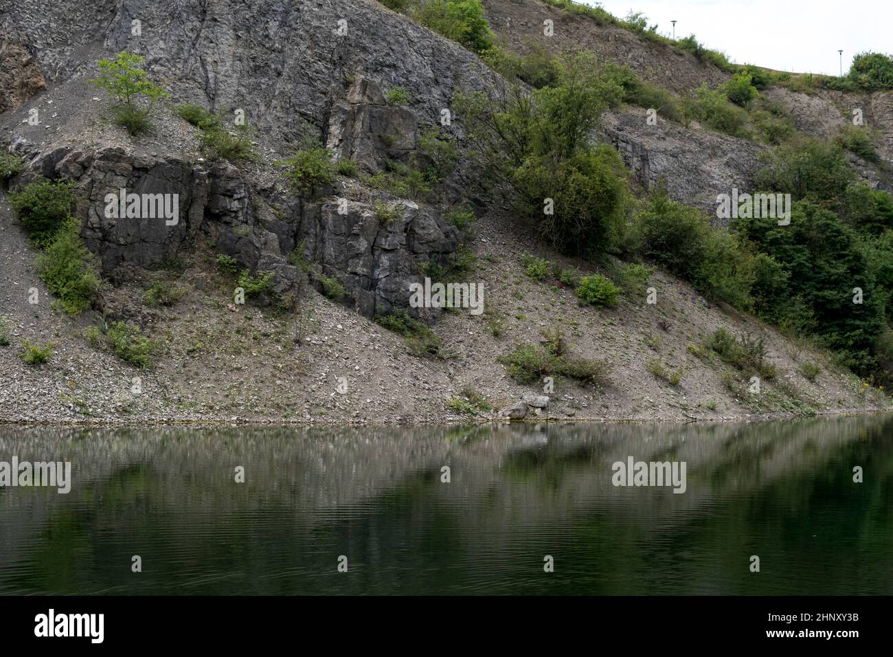 lake inside of a former sandstone quarry in Kielce Stock Photo - Alamy