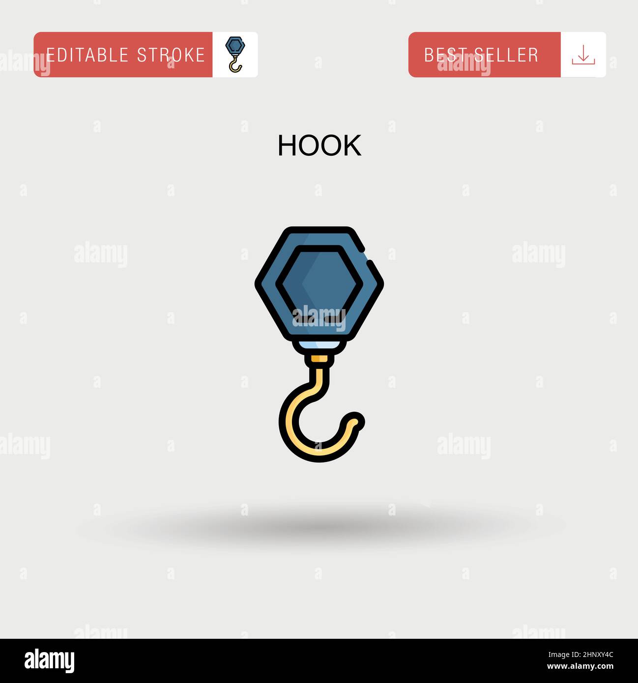 Fisherman hook steel rope fishing Stock Vector Images - Alamy