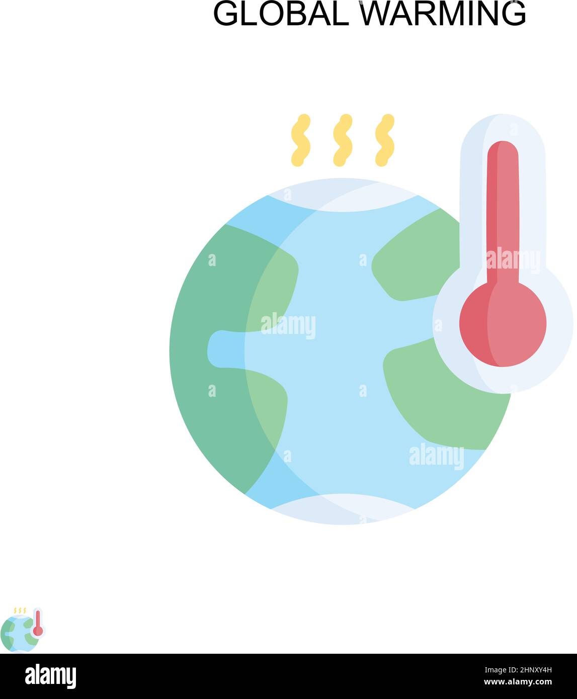 Global warming Simple vector icon. Illustration symbol design template ...