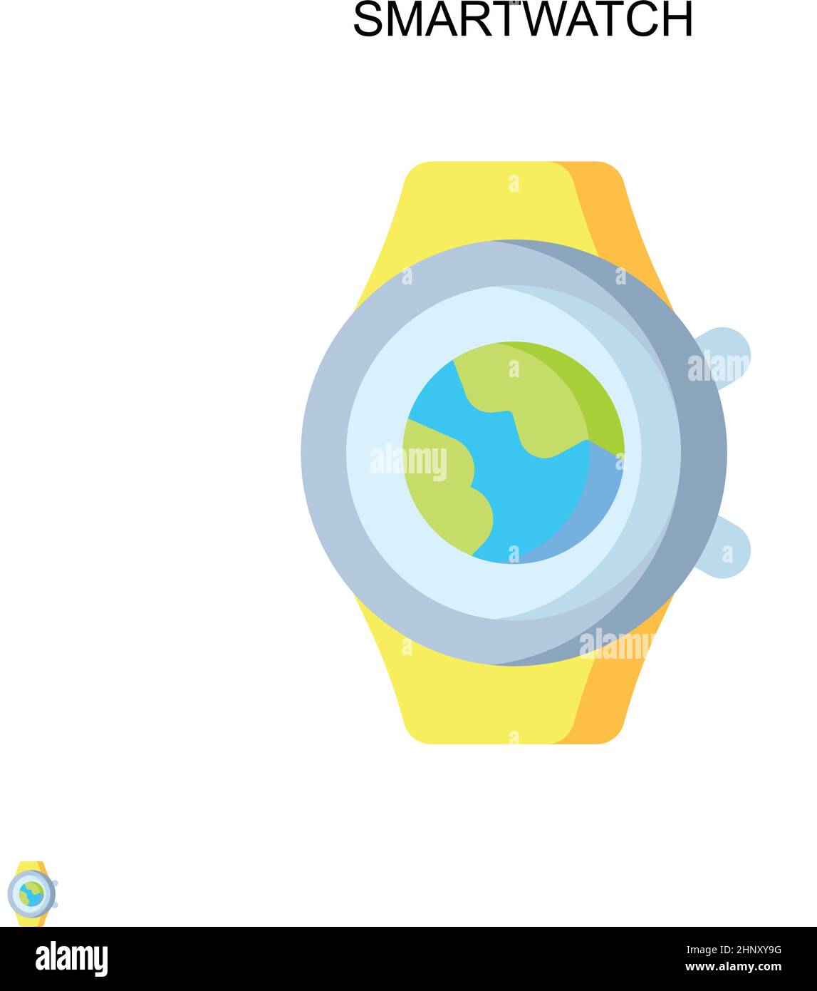 Smartwatch Simple vector icon. Illustration symbol design template for ...