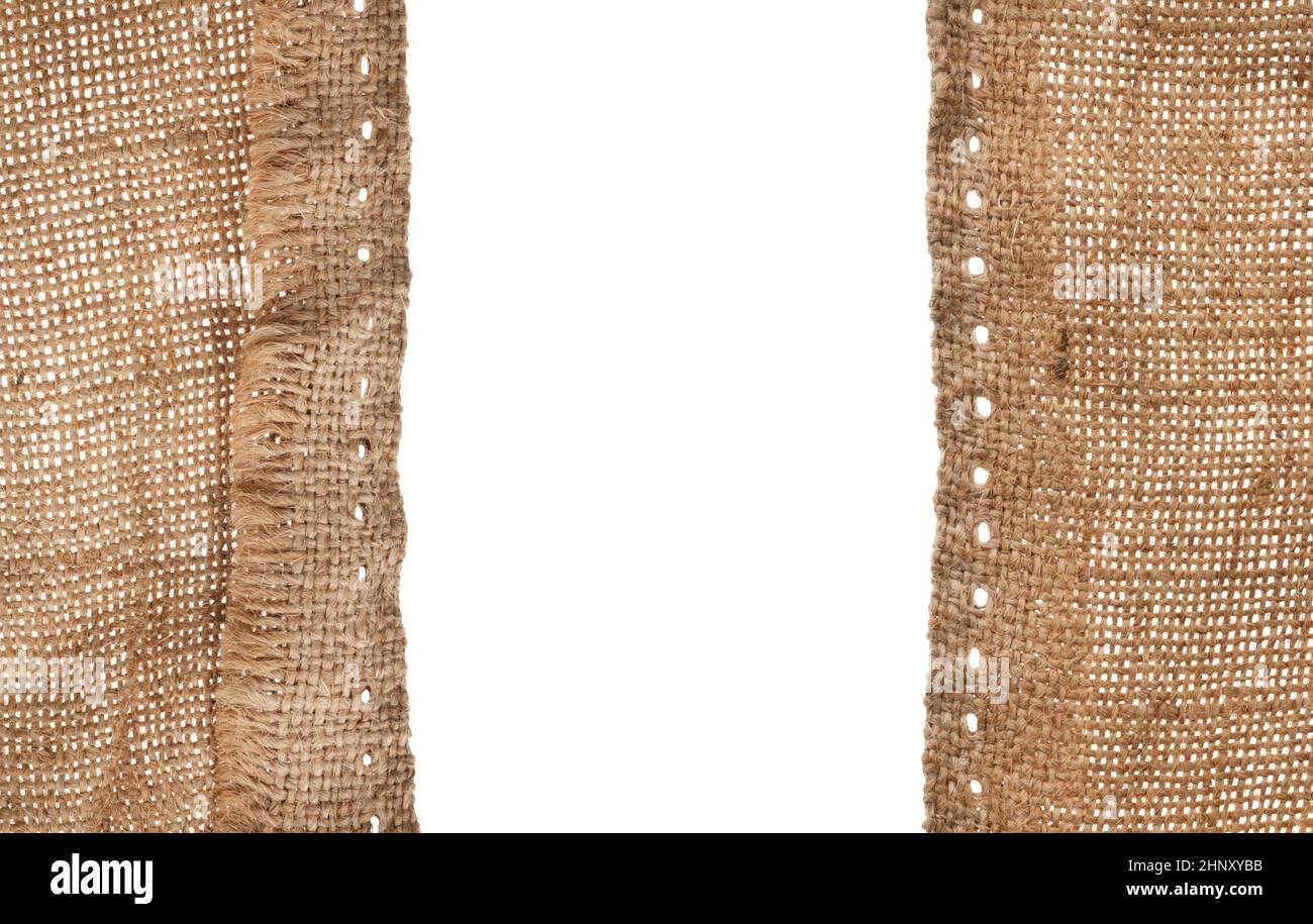 Burlap with holes from strings,Isolated on white background Stock Photo ...