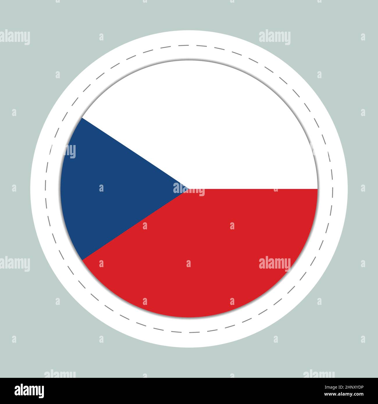 Glass light ball with flag of Czech Republic. Round sphere, template ...