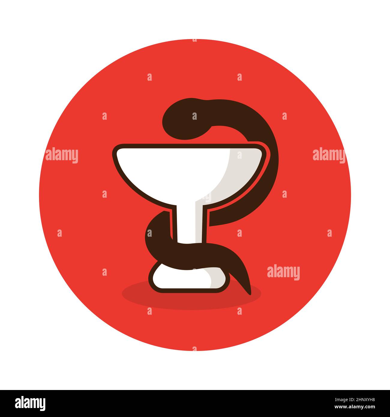 Medicine icon - snake on cup. Medical vector, eps 10 Stock Photo - Alamy