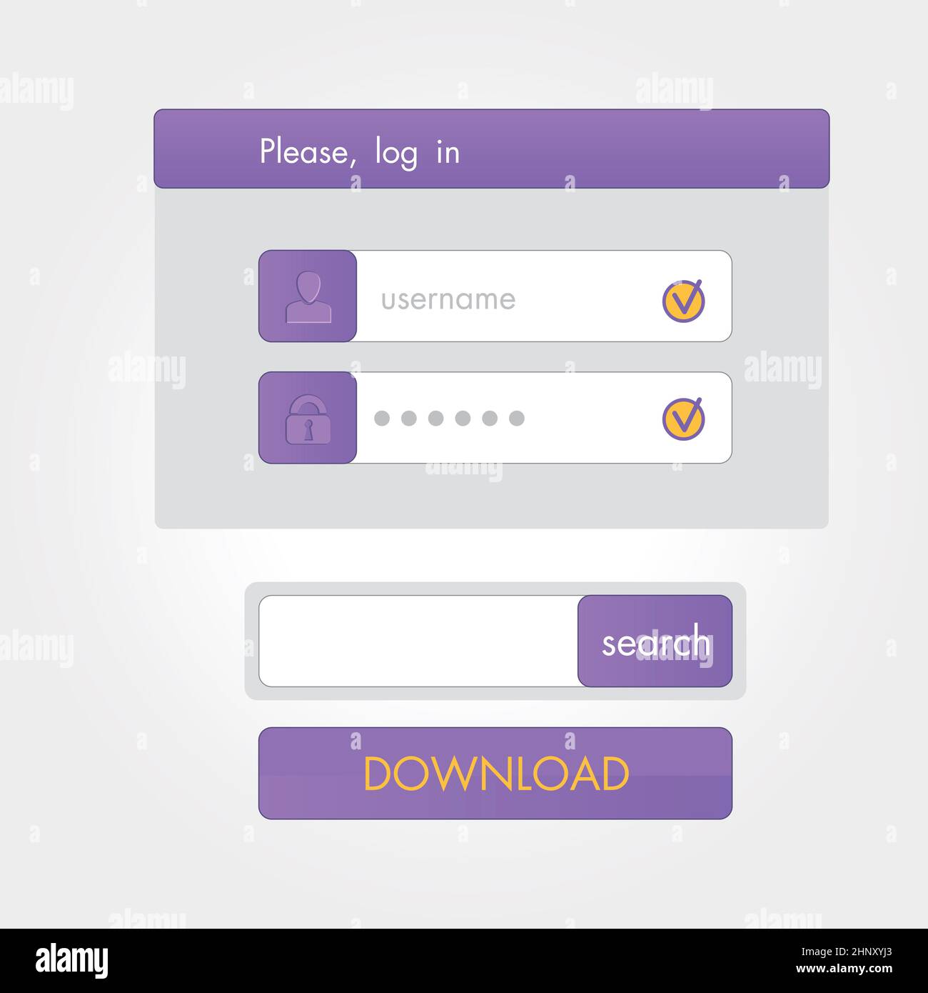 The modern vector login form eps 10 Stock Photo - Alamy