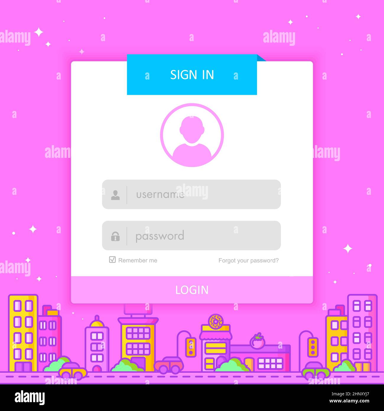 The modern vector login form design eps 10 Stock Photo - Alamy