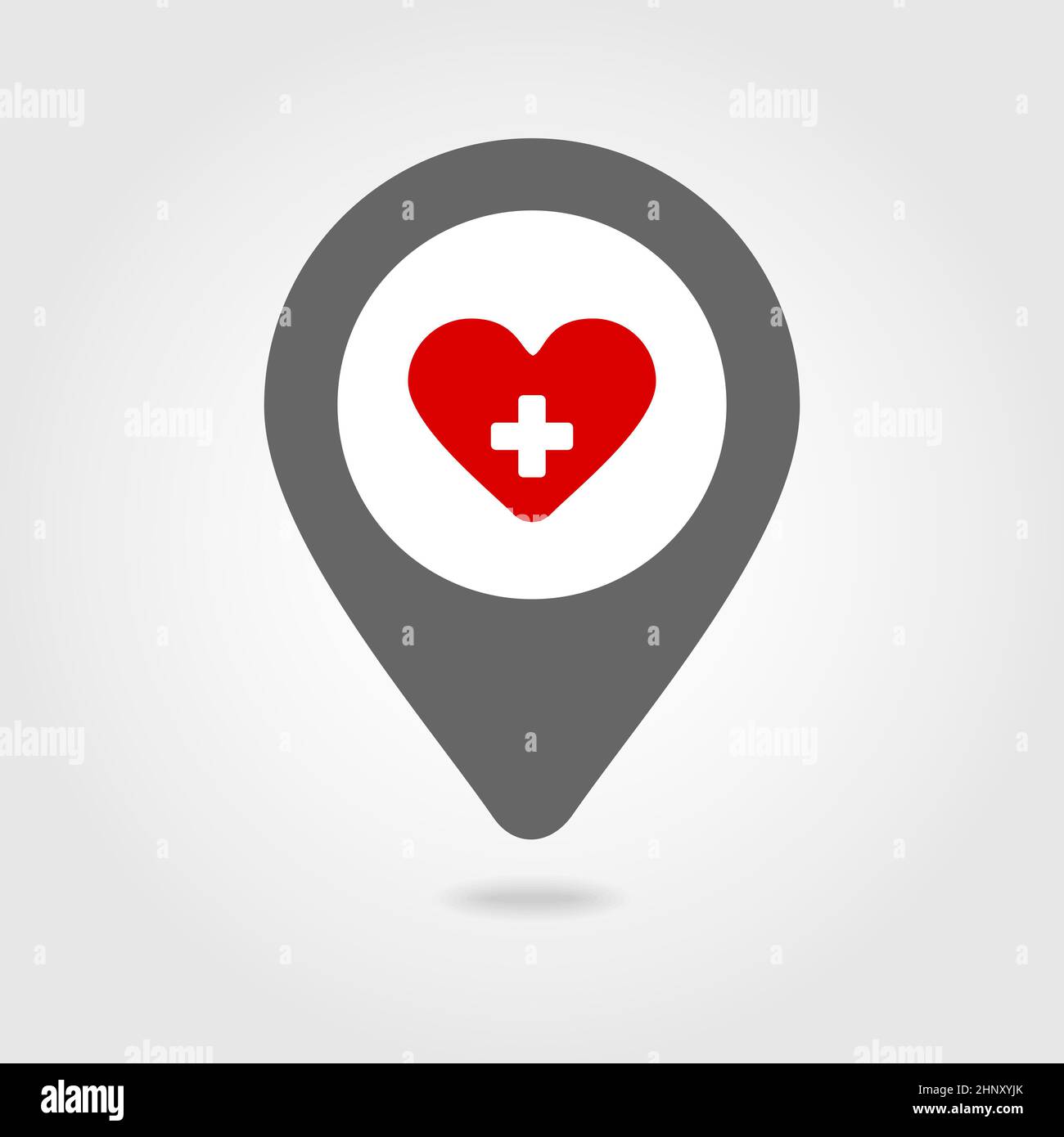 Heart medical map pin icon, map pointer, vector illustration eps 10 ...