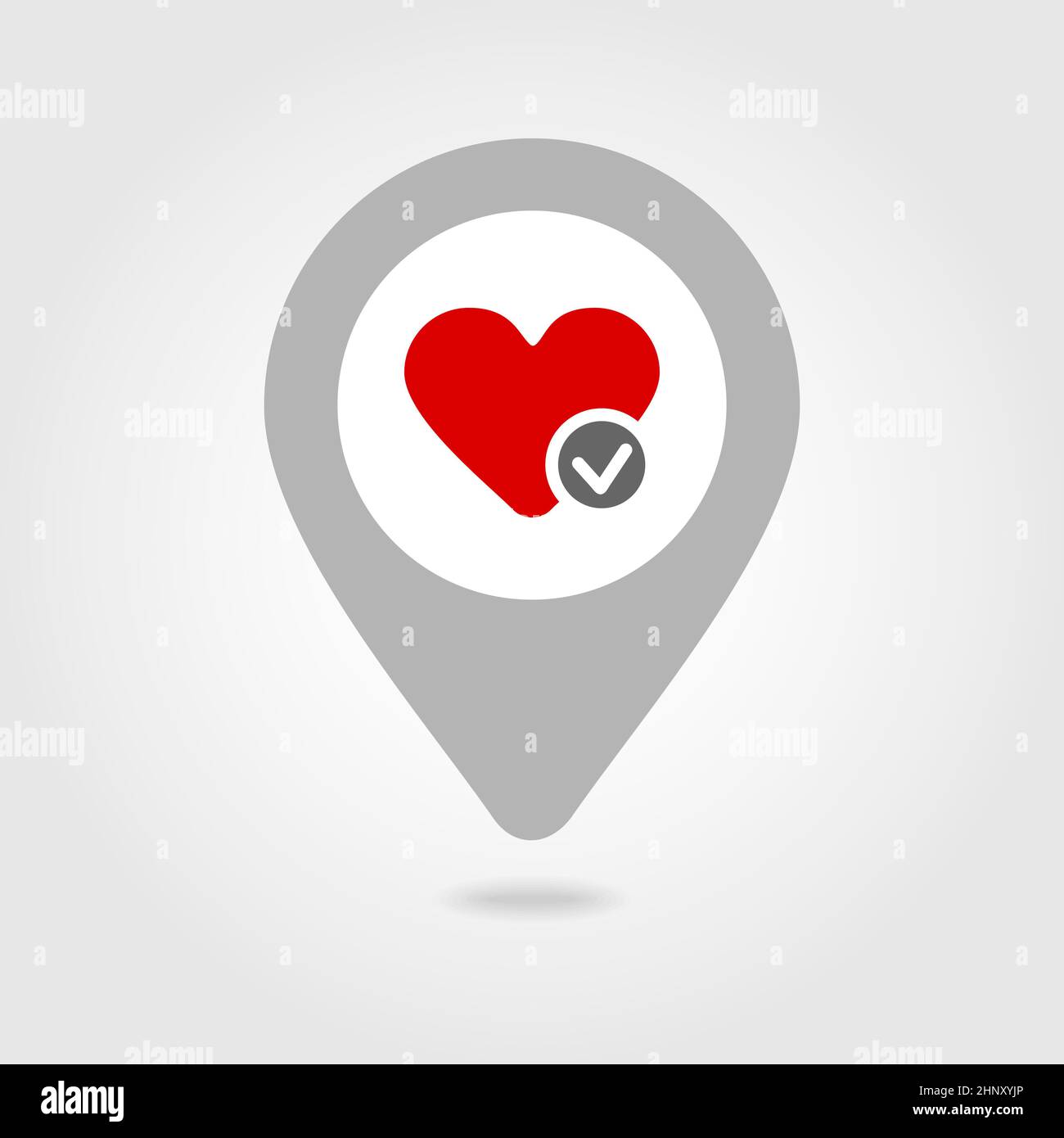 Heart medical map pin icon, map pointer, vector illustration eps 10 ...