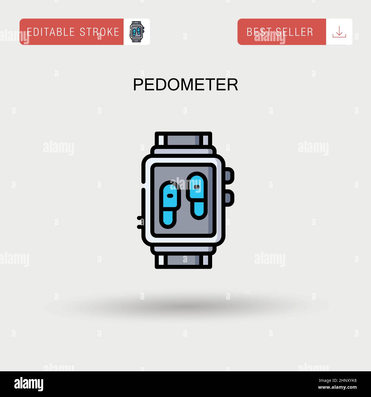 Pedometer Simple vector icon Stock Vector Image & Art - Alamy