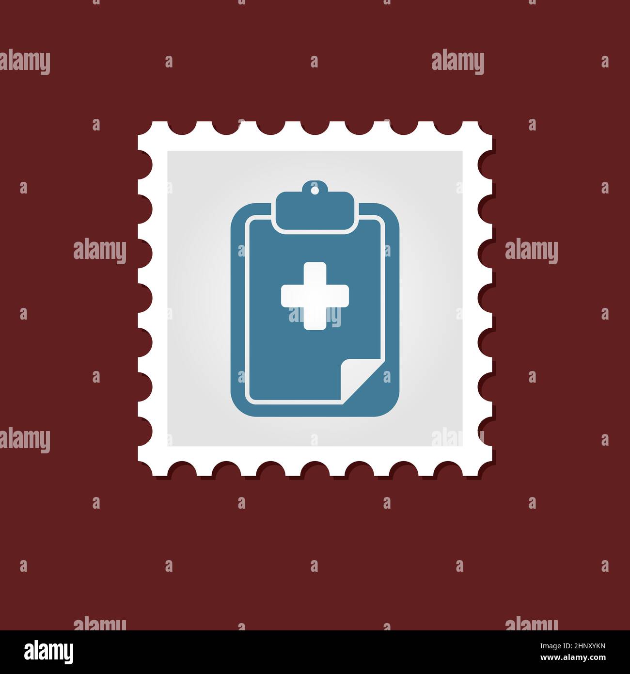 Vector sign, medical stamp clipboard outline, eps 10 Stock Photo - Alamy